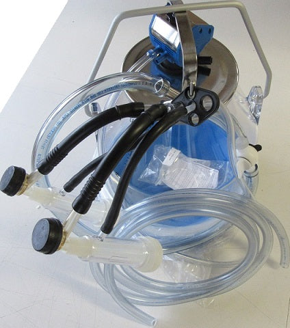 Complete 8 gal plastic bucket assembly for GOAT Milking with 1 goat cl ...